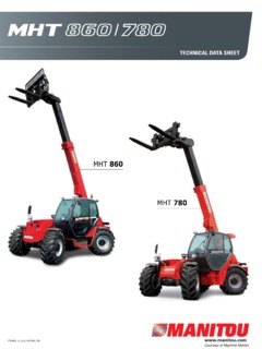 Manitou MHT 860 Specifications CraneMarket
