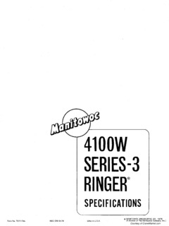 Ringer Cranes Manitowoc 4100 Series Specifications CraneMarket