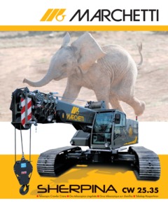 Crawler Cranes Telescopic Boom Marchetti SHERPINA CW 25.35 ...