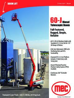 MEC 60-J Diesel Boom Specifications CraneMarket