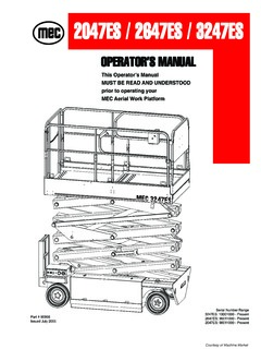 MEC 3247ES Specifications CraneMarket