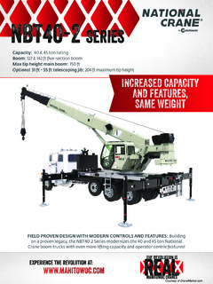 National Crane NBT40 Series Specifications CraneMarket
