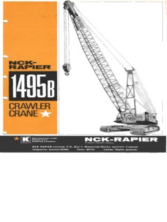 Crawler Cranes NCK-RAPIER Specifications CraneMarket