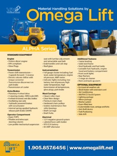 Forklifts Omega Lift Manufacturing Specifications CraneMarket