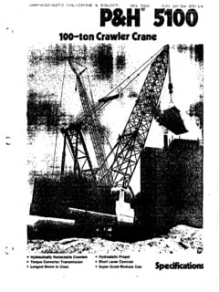 Crawler Cranes P&H Specifications CraneMarket
