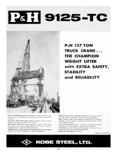 P&H Kobelco 9125-TC Specifications CraneMarket