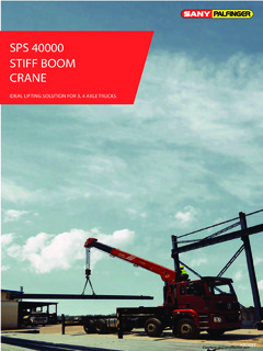 Sany Palfinger SPS 40000 Specifications CraneMarket