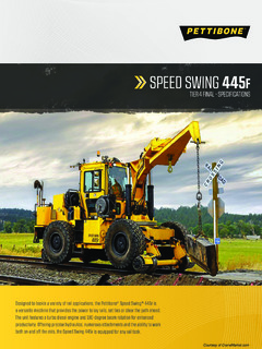 Rail Equipment Pettibone SPEED SWING 445F Specifications CraneMarket