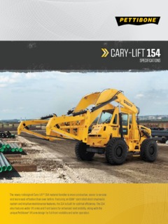 Pettibone CARY-LIFT 154 Specifications CraneMarket