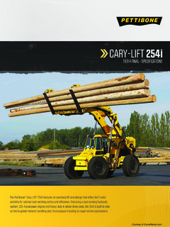 Pettibone CARY-LIFT 254i Specifications CraneMarket