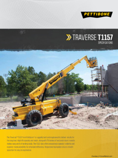 Telehandlers Pettibone TRAVERSE T1157 Specifications CraneMarket