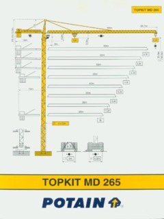 Potain TOPKIT MD 265 Specifications CraneMarket