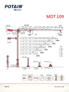 Cranes Hoists & Material Handlers Tower Flat Top Potain MDT 109 ...
