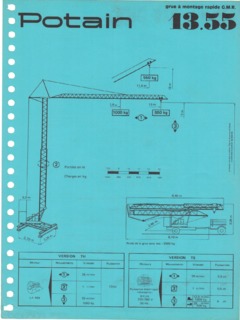 Potain GMR 13.55 Specifications CraneMarket