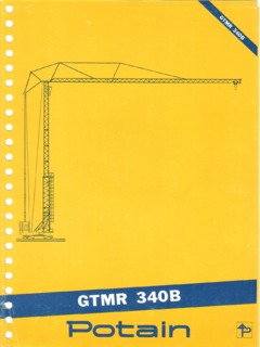 Potain GTMR 340 B Specifications CraneMarket