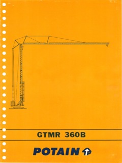 Potain GTMR 360 B Specifications CraneMarket