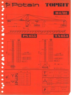 Potain TOPKIT H4/32 Specifications CraneMarket