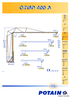 Potain Specifications CraneMarket