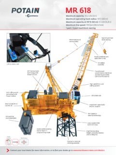 Tower Cranes Luffing Jib Potain Specifications CraneMarket