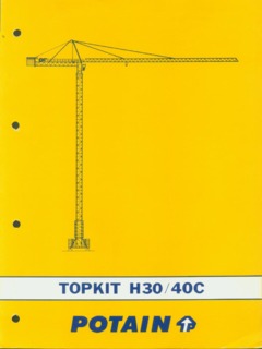 Potain TOPKIT H30/40C Specifications CraneMarket