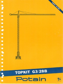 Tower Cranes Potain TOPKIT G3/28B Specifications CraneMarket