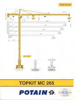 Tower Cranes Potain TOPKIT MC 265 Specifications CraneMarket