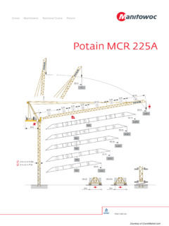 Tower Cranes Potain MCR 225 A Specifications CraneMarket