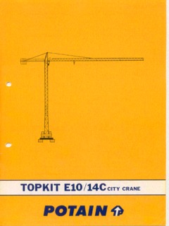 Potain TOPKIT E10/14C CITY CRANE Specifications CraneMarket