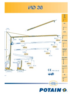 Cranes Hoists & Material Handlers Tower Self-Erecting Potain ...