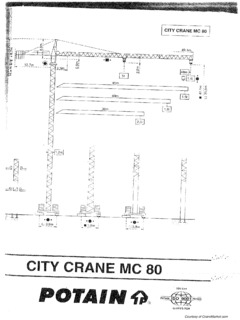 Potain CITY CRANE MC 80 Specifications CraneMarket