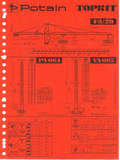 Potain TOPKIT F3/29 Specifications CraneMarket