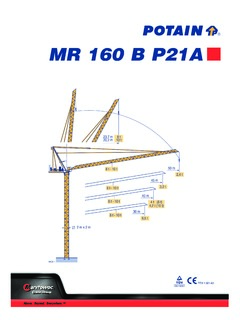 Tower Cranes Luffing Jib Potain Specifications CraneMarket