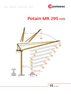 Tower Cranes Luffing Jib Potain MR 295 H25 Specifications CraneMarket