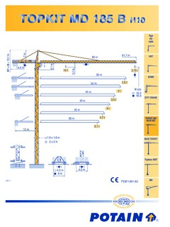Potain TOPKIT MD 185 B H10 Specifications CraneMarket