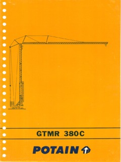 Potain GTMR 380 C Specifications CraneMarket