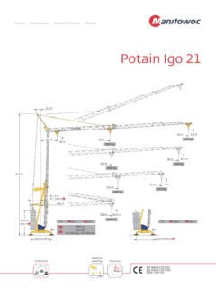 Cranes Hoists & Material Handlers Potain Igo 21 Specifications CraneMarket
