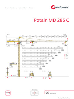 Tower Cranes Potain Specifications CraneMarket
