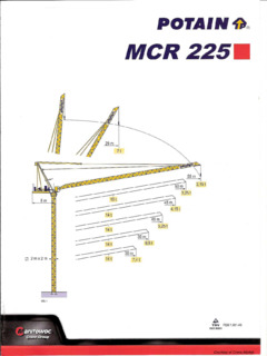 Cranes Hoists & Material Handlers Tower Luffing Jib Potain MCR 225 ...