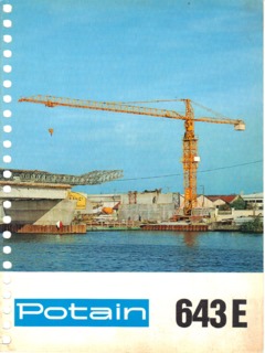 Potain 643 E DM Specifications CraneMarket