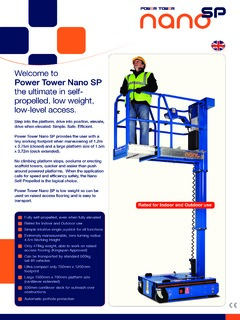 Power Towers a JLG Company Specifications CraneMarket