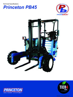 Forklifts Princeton PB45 Specifications CraneMarket