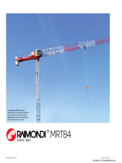 Raimondi MRT 84 Specifications CraneMarket