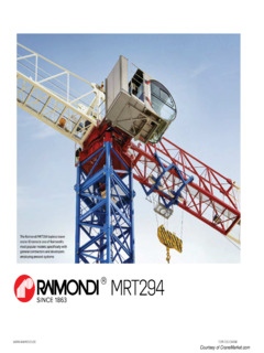 Raimondi MRT 294 Specifications CraneMarket