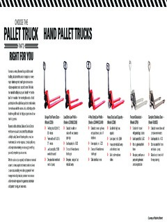 Pallet jack Specifications CraneMarket