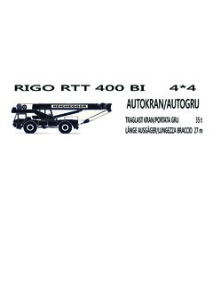 Rigo Specifications CraneMarket
