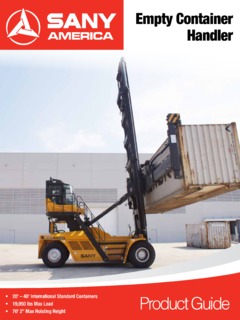 Container Handlers Empty Sany Specifications CraneMarket