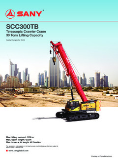 Crawler Cranes Specifications CraneMarket