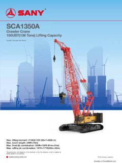 Sany SCA1350A Specifications CraneMarket