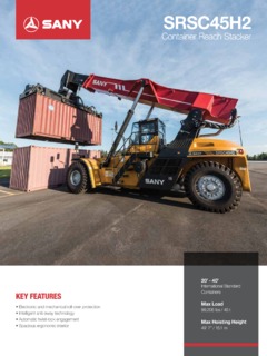 Reach Stackers Port & Terminal Handling Equipment Sany SRSC45H2 ...
