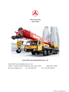 Sany STC75 Specifications CraneMarket